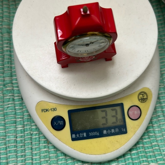 Vintage | Accents | Swiss Mini Boudoir Windup Red Table Clock For ...